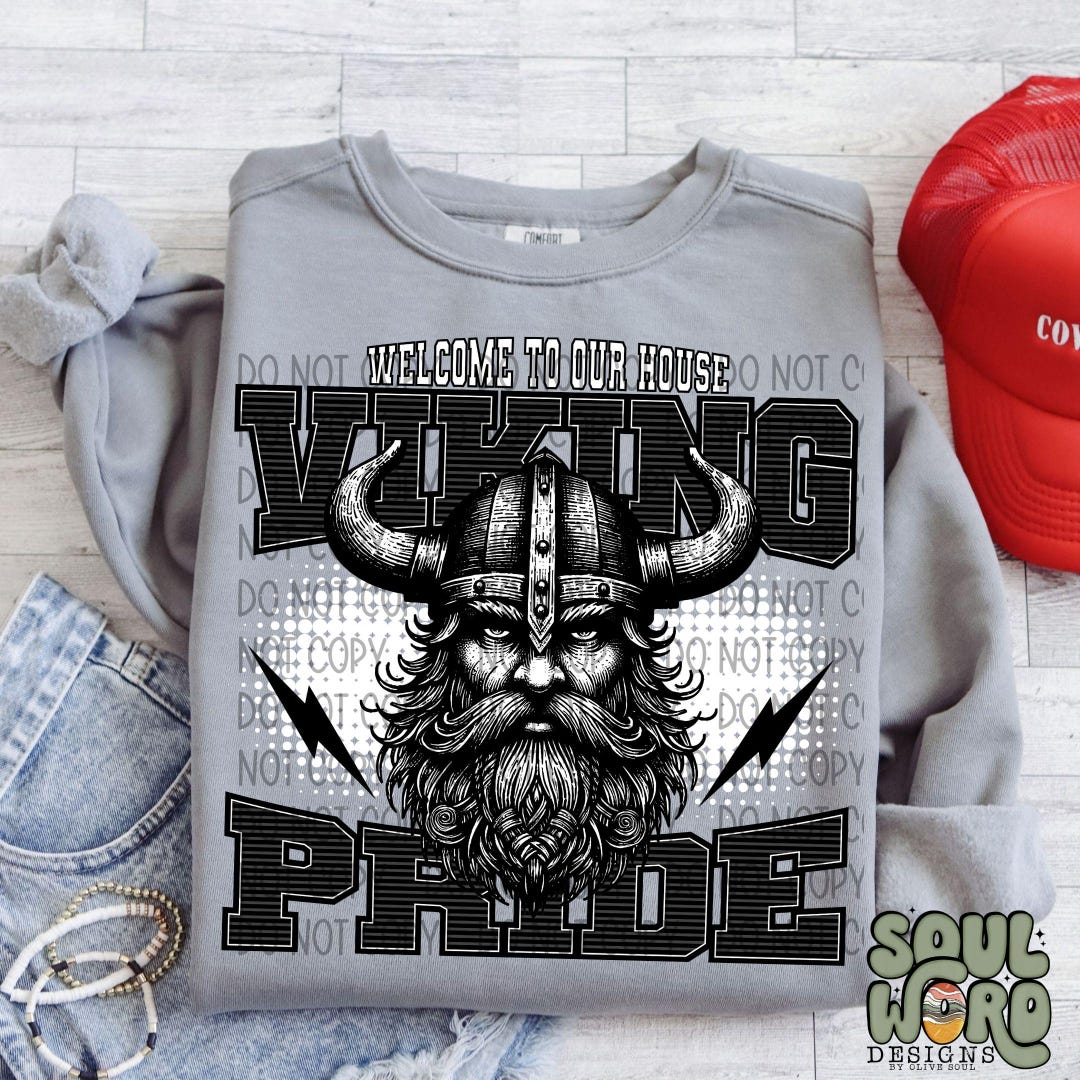 Welcome to Our House Viking Pride Sublimation Design, Sports ...