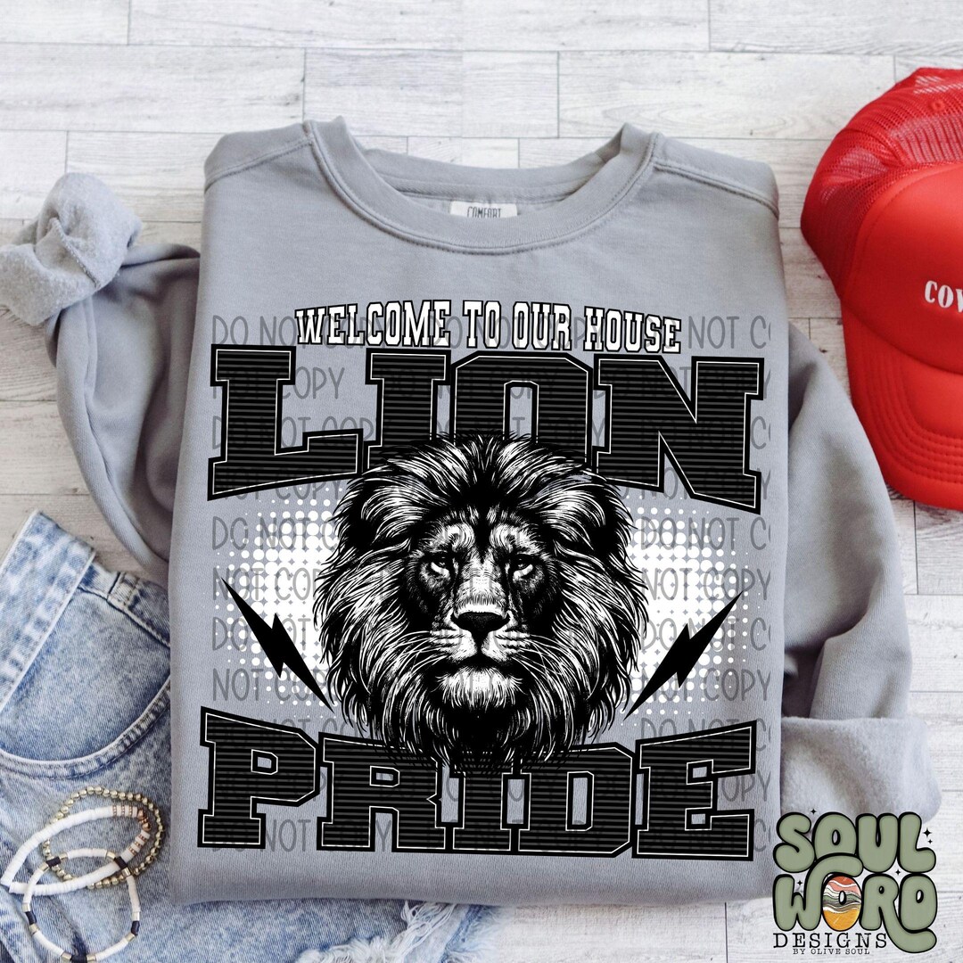 Welcome to Our House Lion Pride Sublimation Design, Sports Sublimation ...