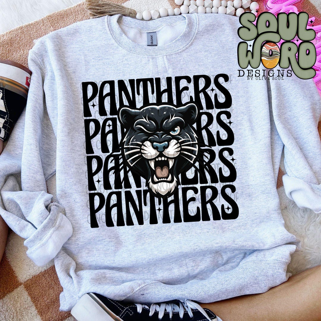Panthers Winking Mascot Sublimation Design, Sports Sublimation, PNG ...