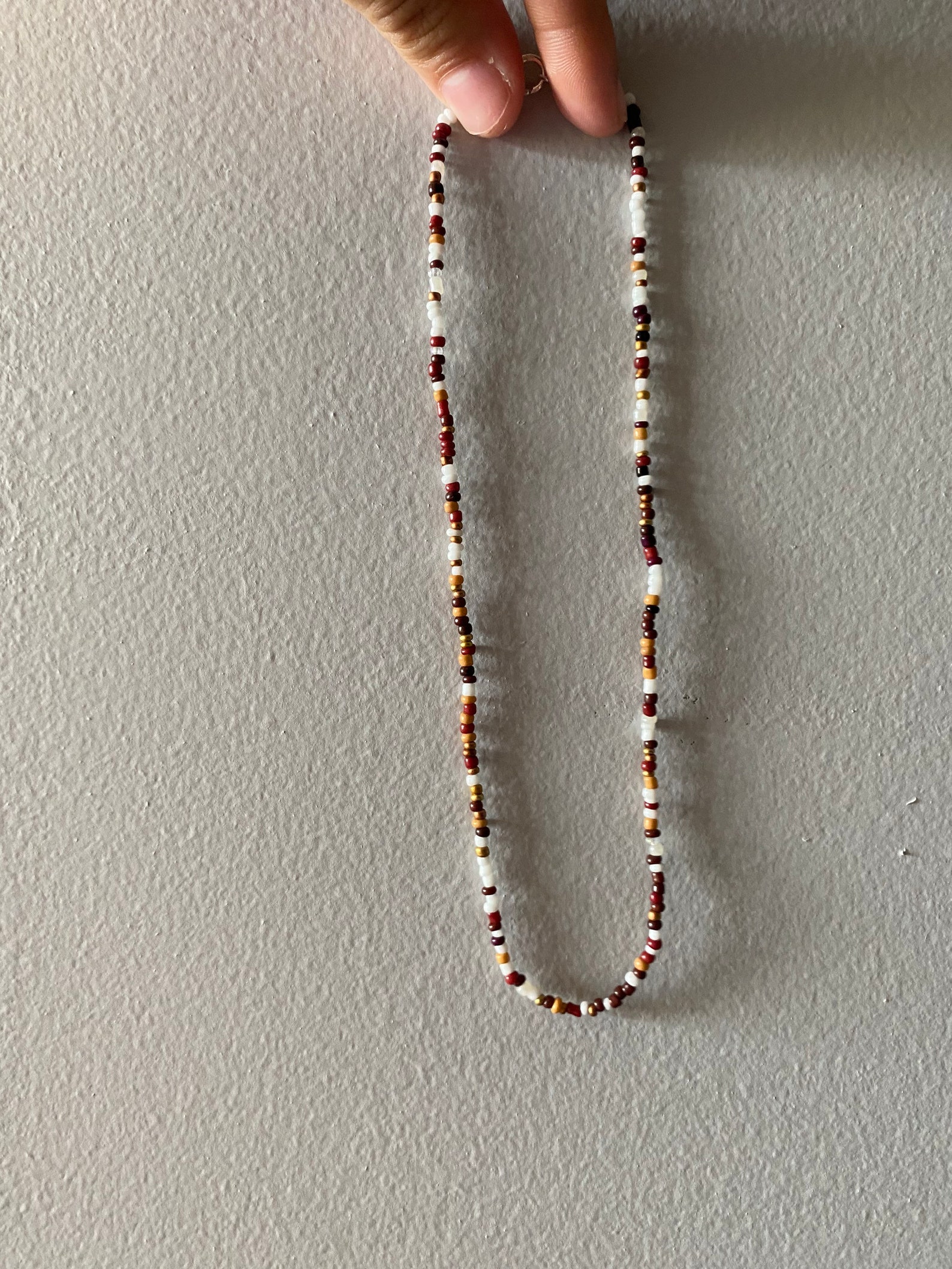 Multi-toned Brown Seed Bead Necklace - Etsy