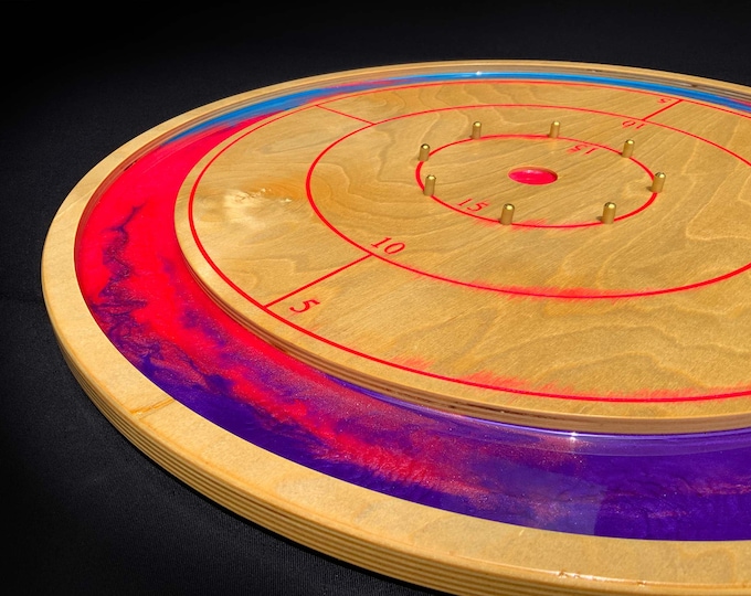 Travel Size Western Crokinole Board Game - Unicorn Pink/purple/blue ...
