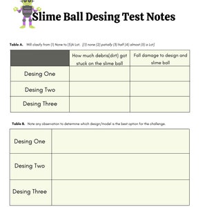 Slime Ball Challenge Printable - Etsy