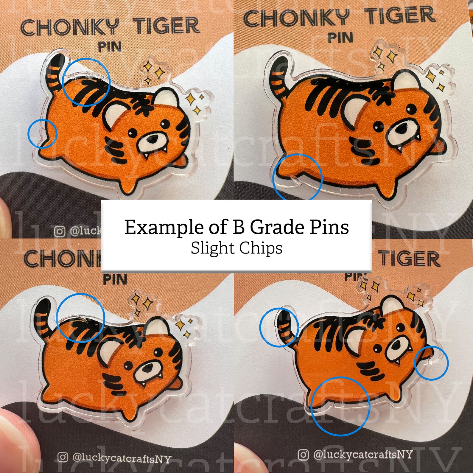 Chonky Tiger Pin Chubby Tiger - Etsy