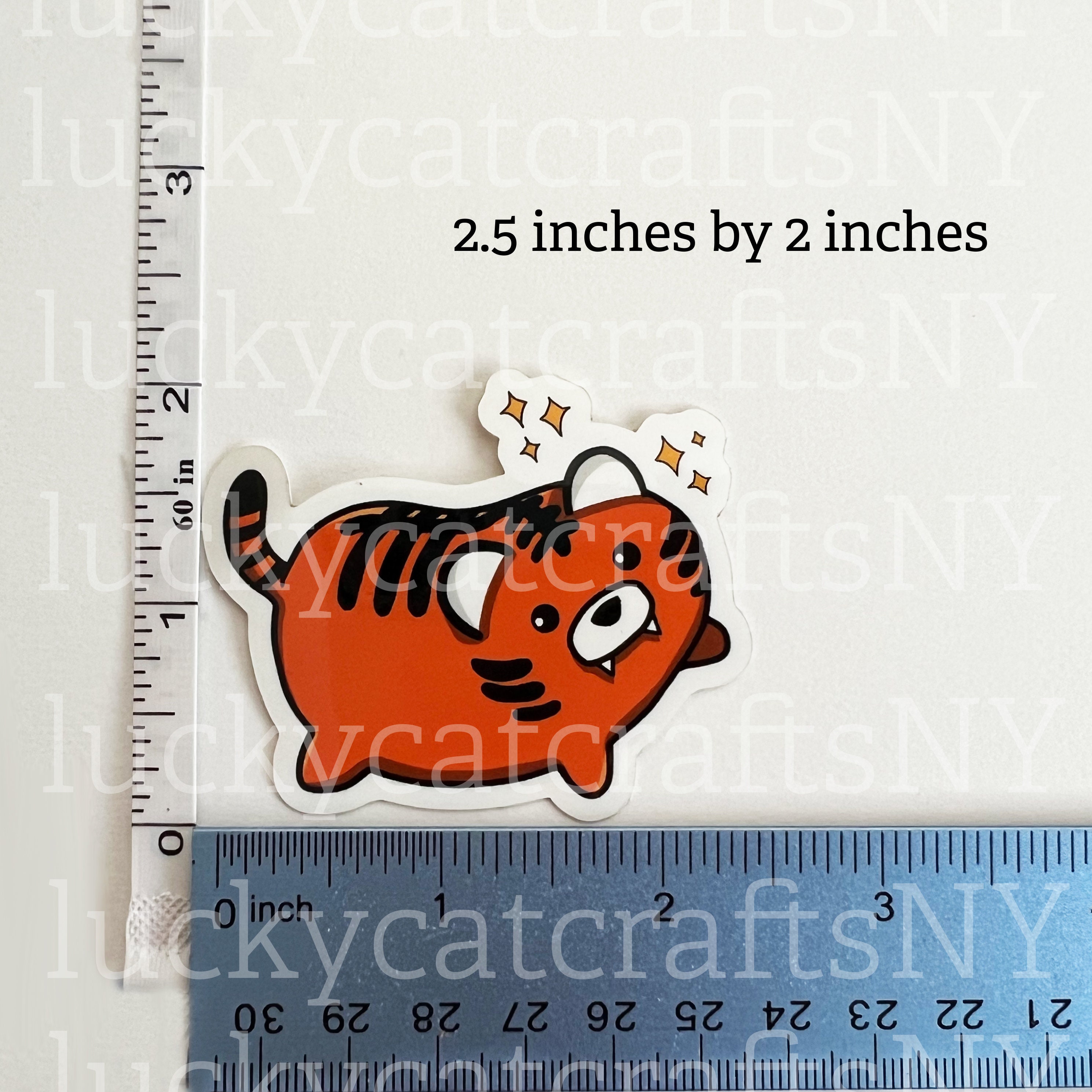 Chonky Tiger Sticker, Chubby Tiger - Etsy