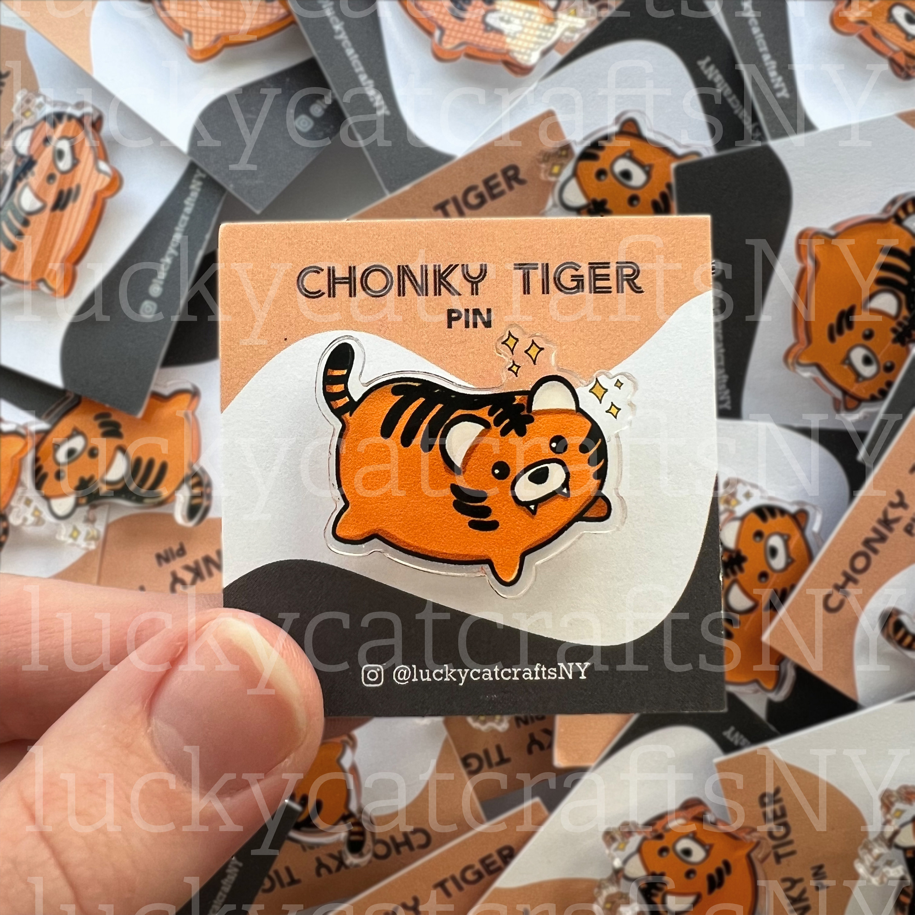 Chonky Tiger Pin Chubby Tiger - Etsy