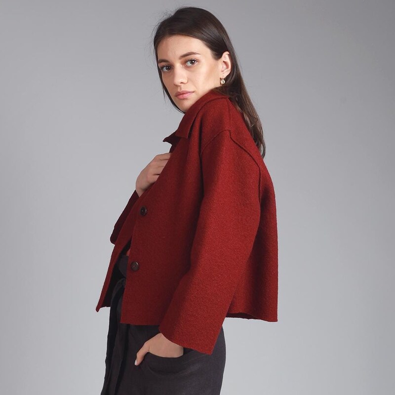 Wool Cropped Jacket - Etsy