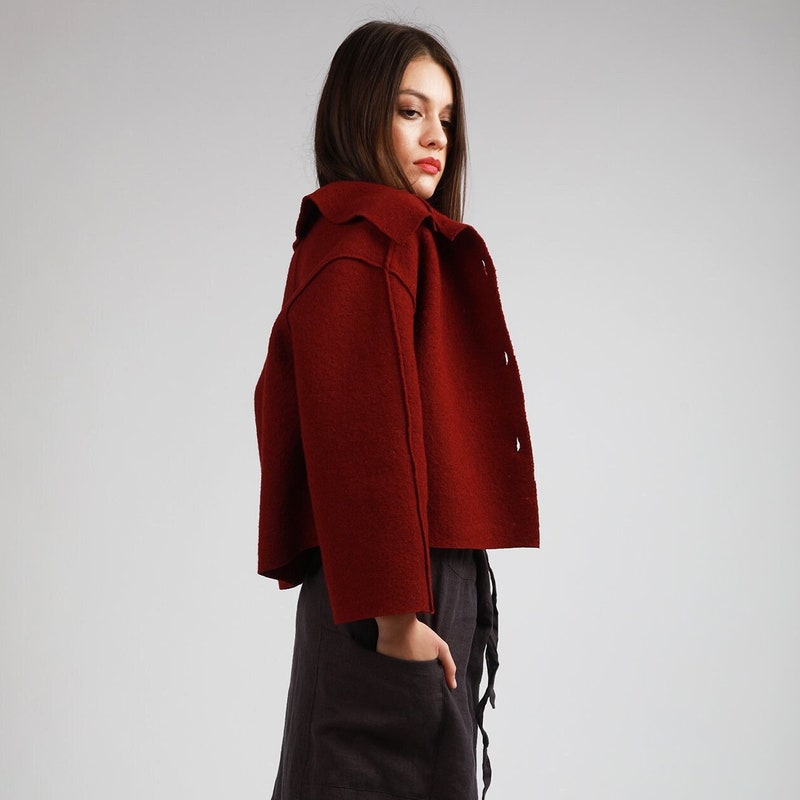 Wool Cropped Jacket - Etsy