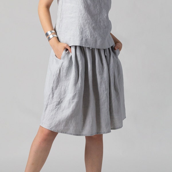 Linen Skirt - Etsy