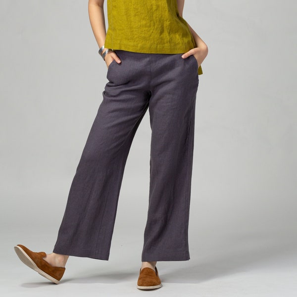Grey Linen Pants - Etsy
