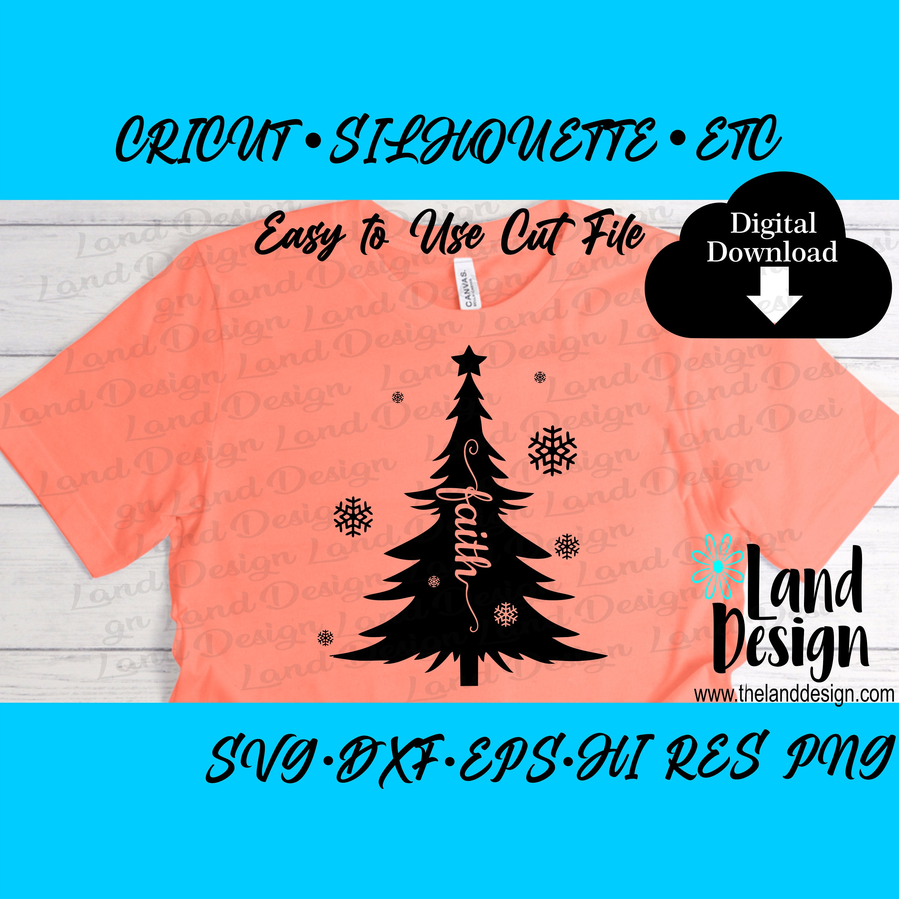 Christmas Tree Svg, Snowflakes, Faith, Religious, Vector, Cricut ...