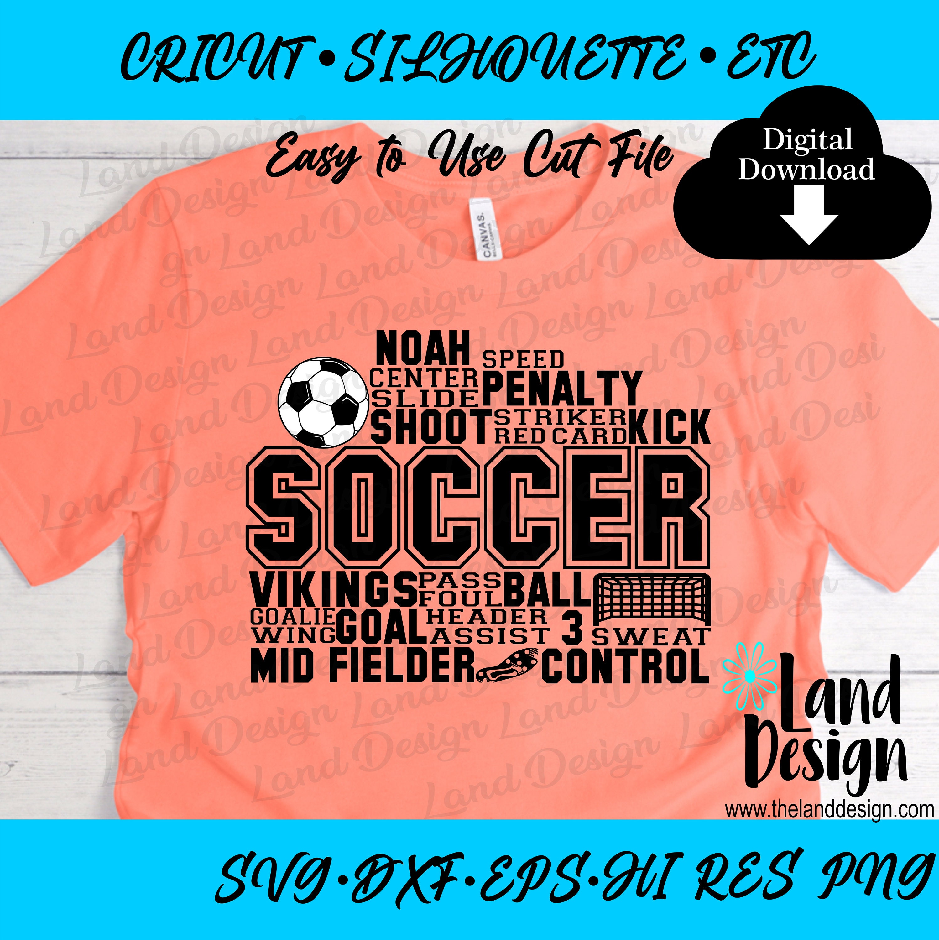 Soccer Svg, Word Art, Customizable, Cricut, Silhouette, Vector, Clipart ...