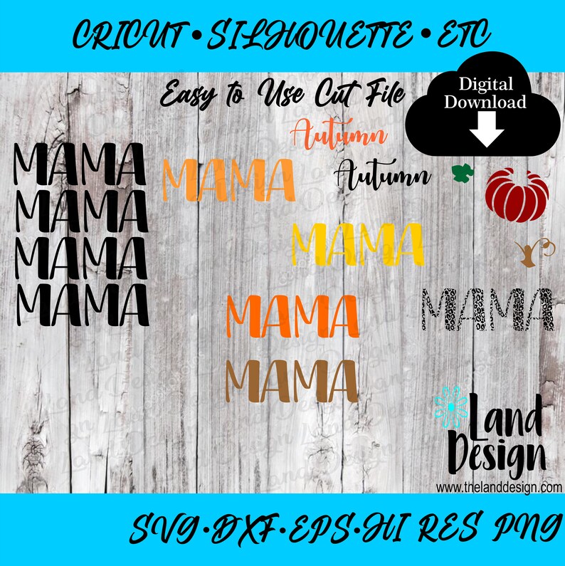 Mama Svg, Stacked Word, Trendy Designs, Fall, Autumn, Clipart, Cricut ...