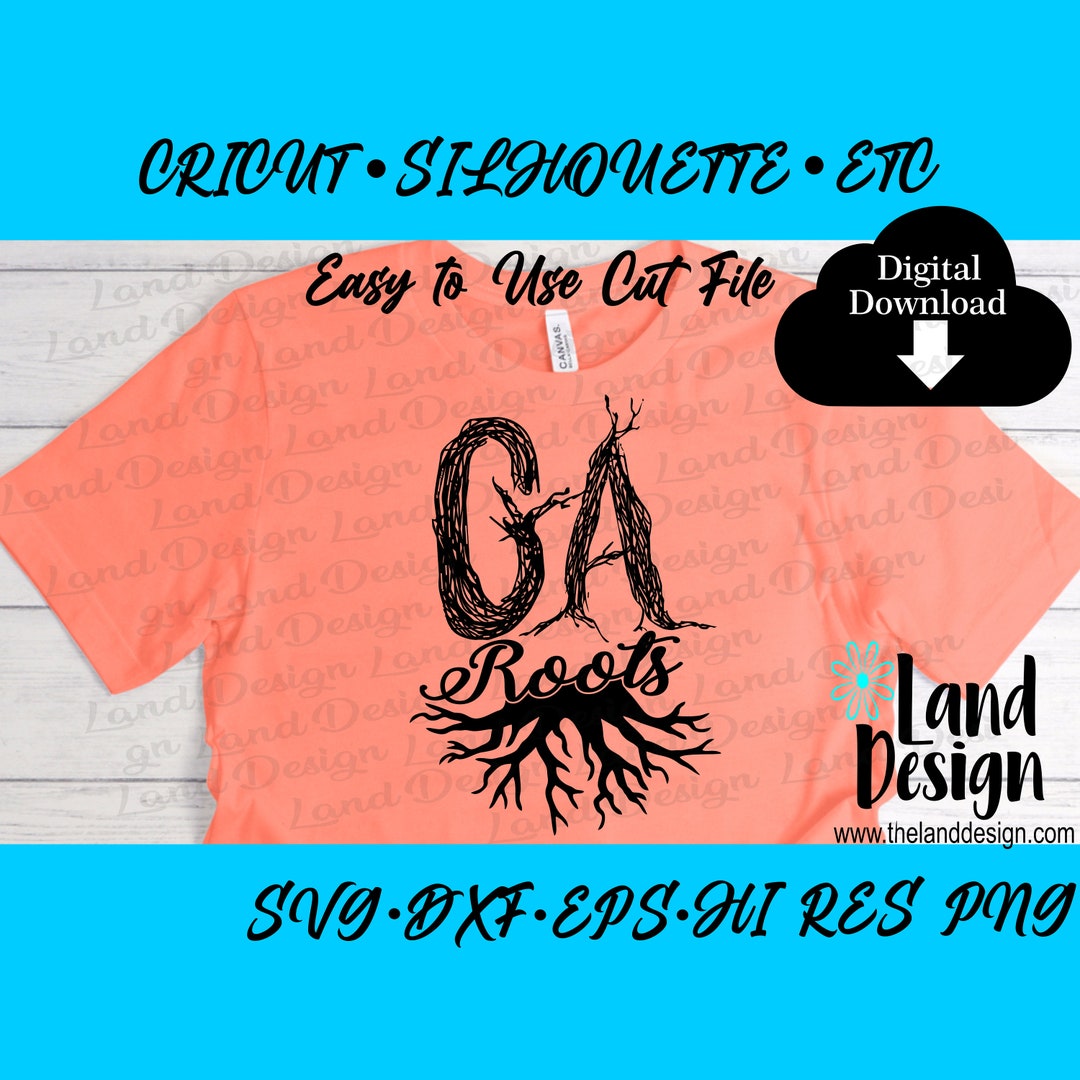Georgia Svg, Roots, State, GA, Vector, Clipart, Cricut, Silhouette ...