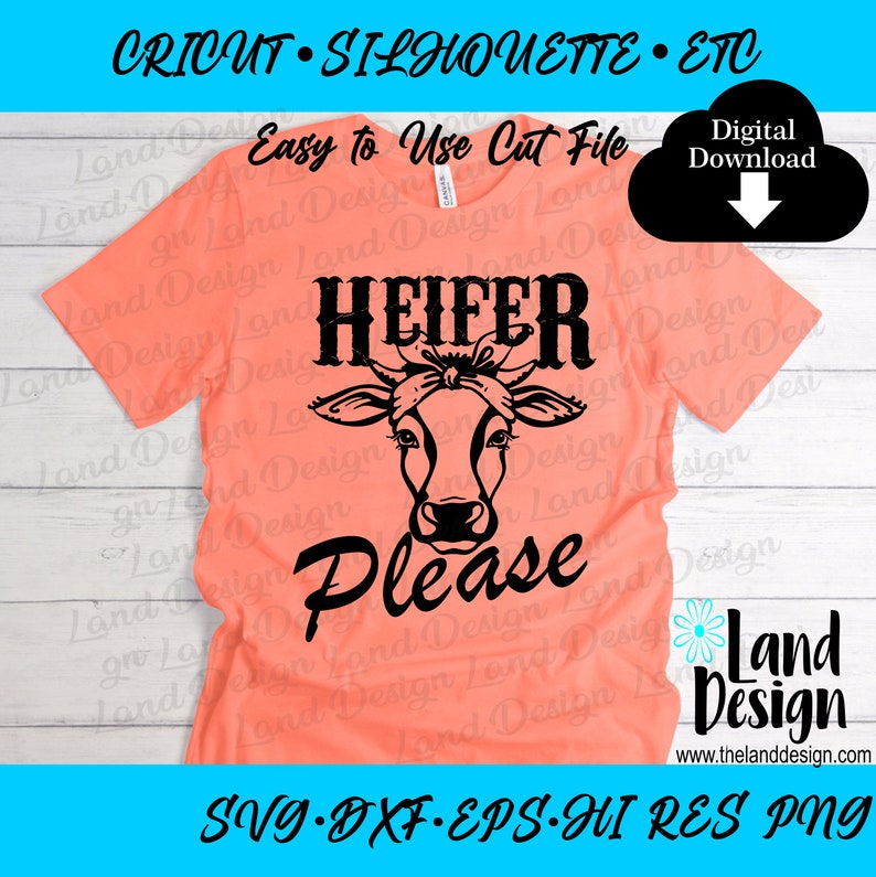 Heifer Svg, Bandana, Cute, Clipart, Heifer Please, Cricut, Silhouette ...