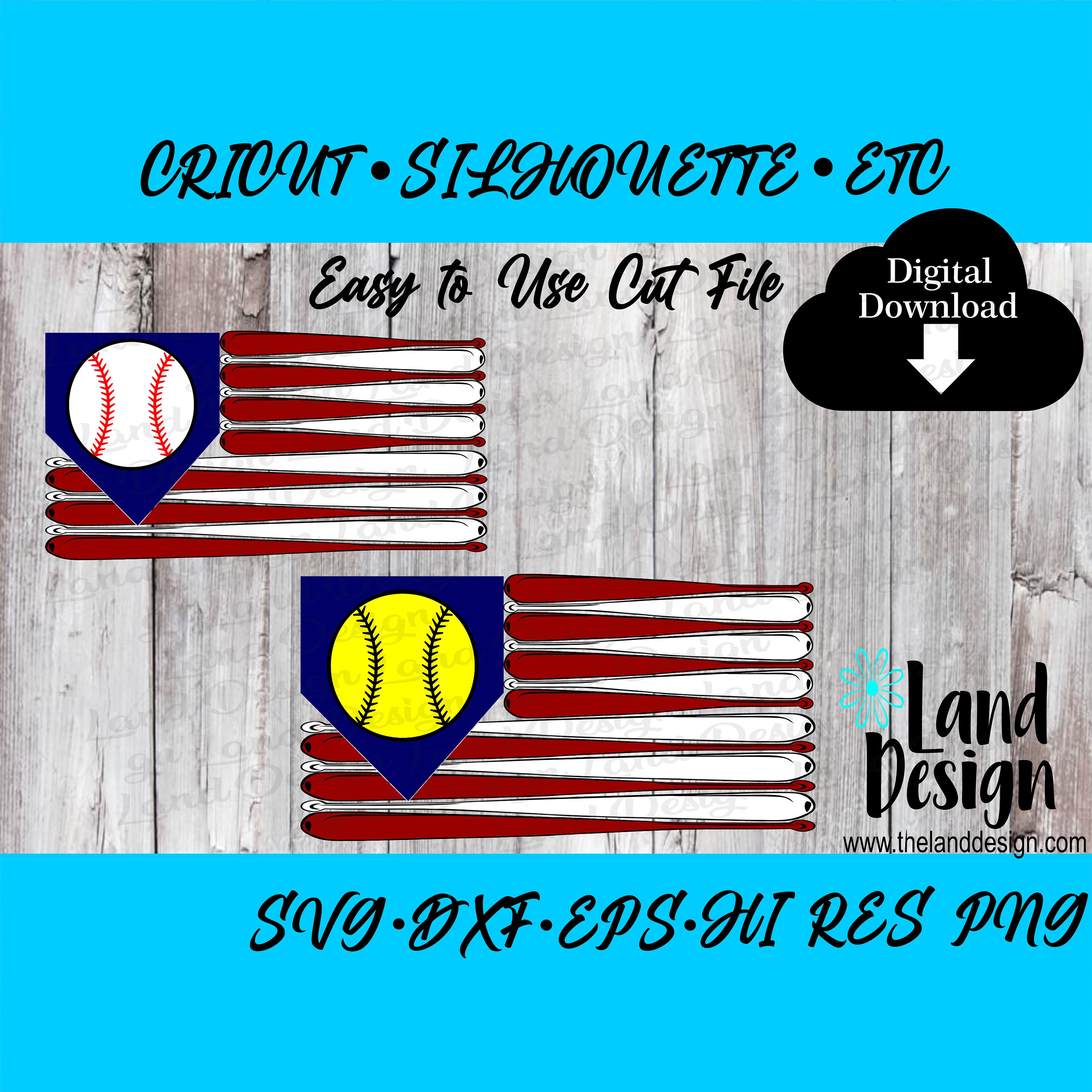 Baseball Svg, American Flag, Softball, Bat, Home Plate, Cricut ...
