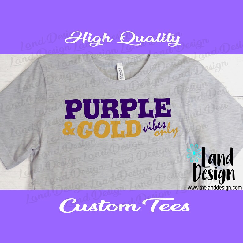 Purple and Gold, Vibes Only, School Spirit, Mascot, Football, Baseball ...