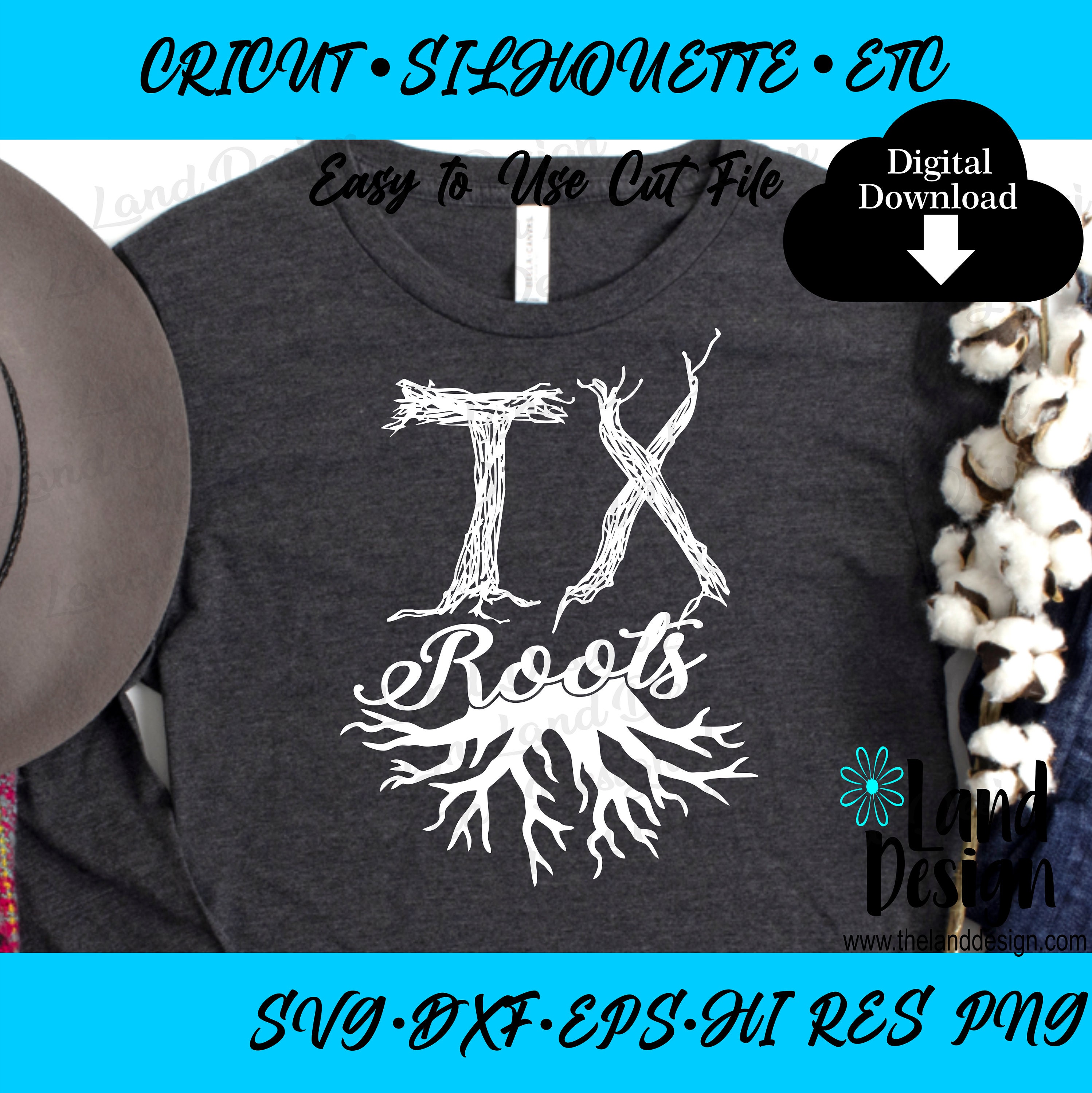 Texas Svg Roots State TX Vector Clipart Cricut - Etsy
