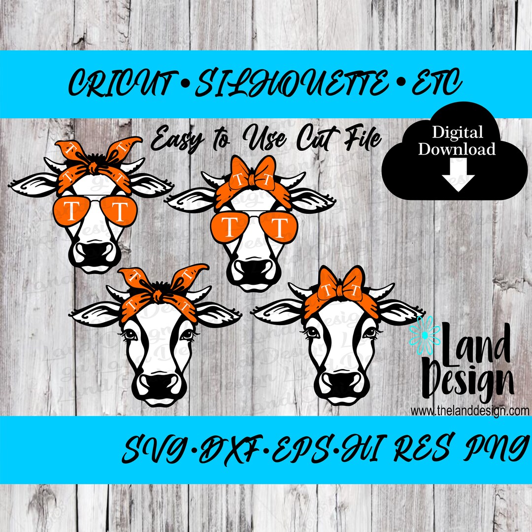 Heifer Svg, Cow, Bundle, Tennessee, Vector, Clipart, Cricut, Silhouette ...