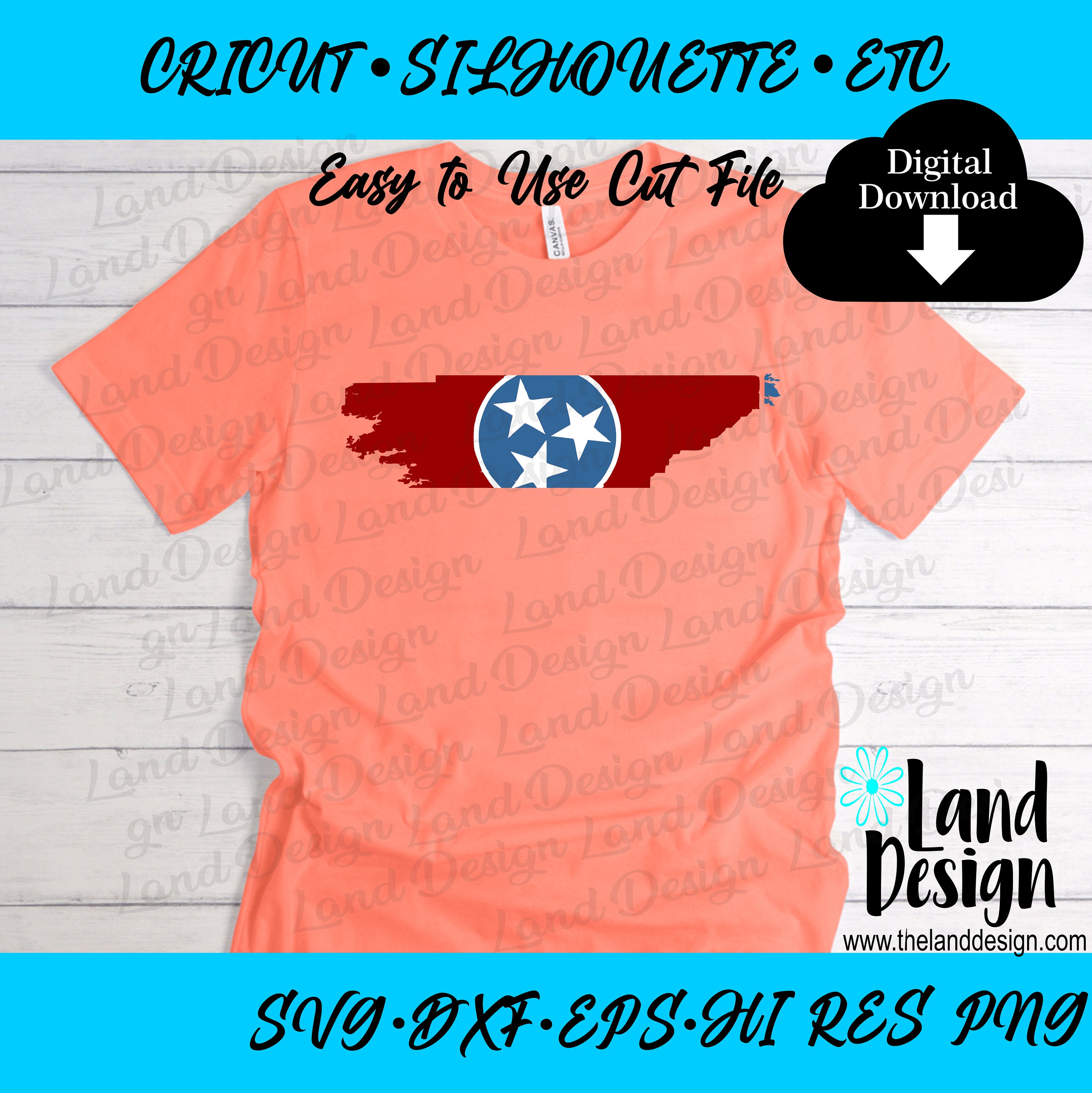 Tennessee Svg, Flag, Distressed, Tristar, Tri Star, Tri-star, Rustic ...