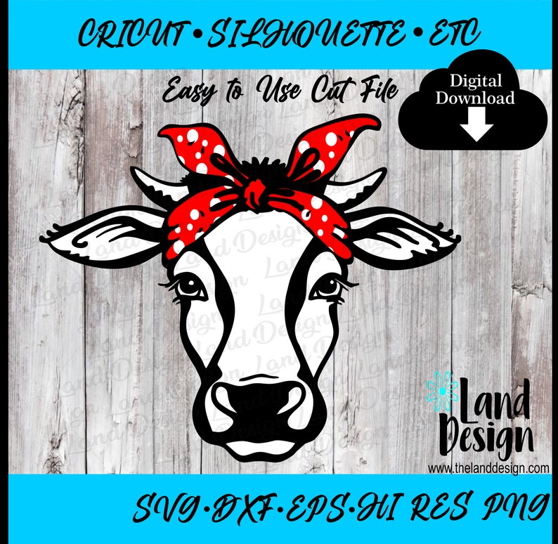 Heifer Svg, Cow, Polka Dot, Bandana, Bow, Glasses, Bundle, Cricut ...