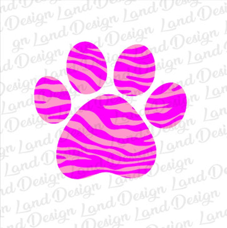 Paw Print Bundle Zebra Cheetah Print Pattern Pink - Etsy