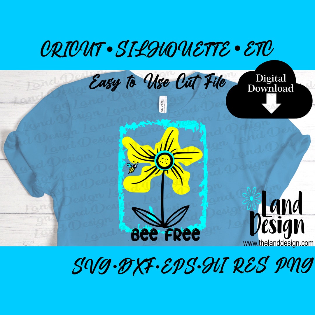Bee Svg, Free, Clipart, Flower, Spring, Vector, Cricut, Silhouette ...