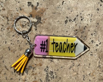 Teacher Keychains Laser Cut Wood Keychains Teacher Gifts - Etsy