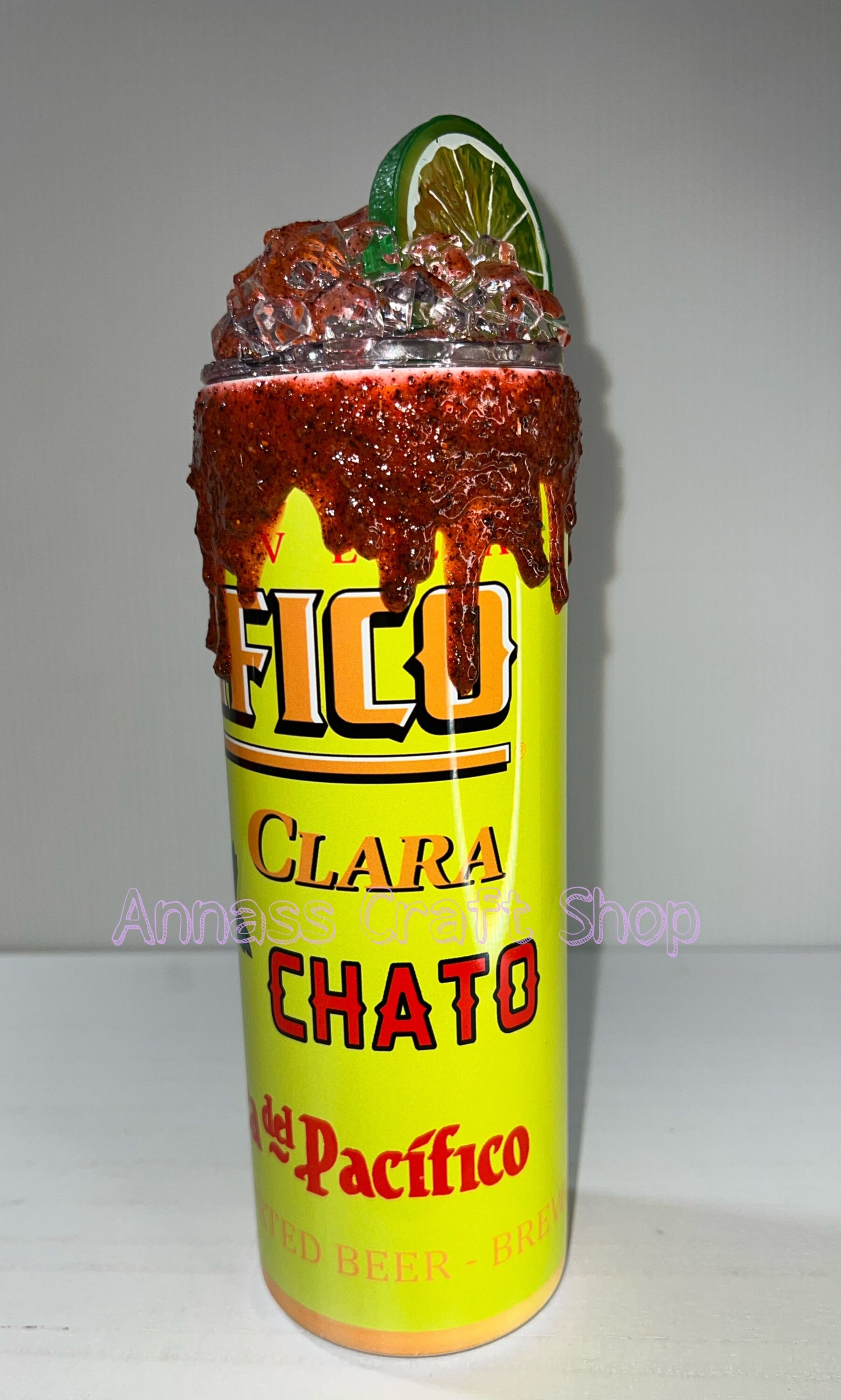 Pacifico Beer Tumbler W/3d Tajin and Ice Topper - Etsy