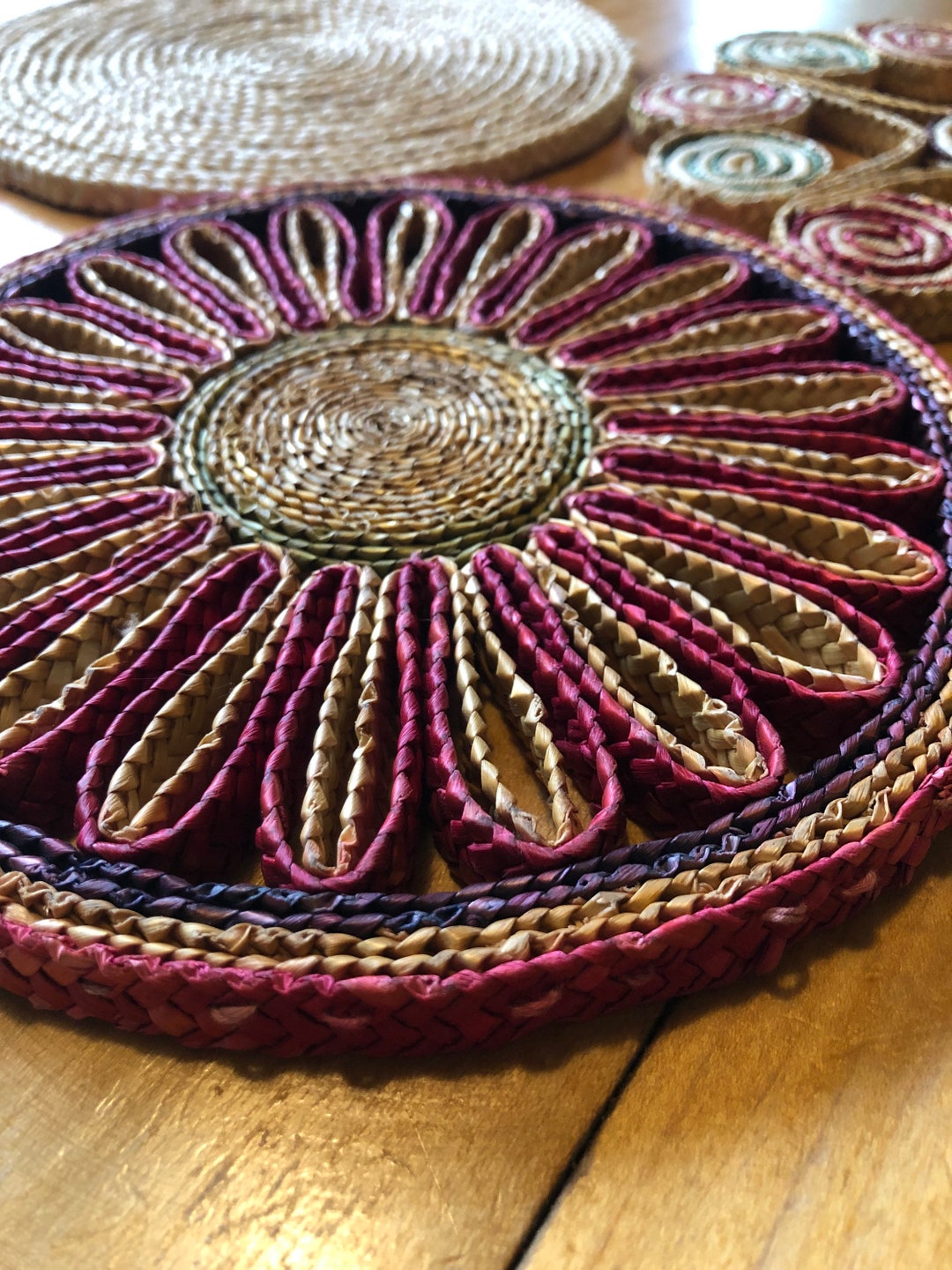 Vintage Wicker Trivets - Etsy