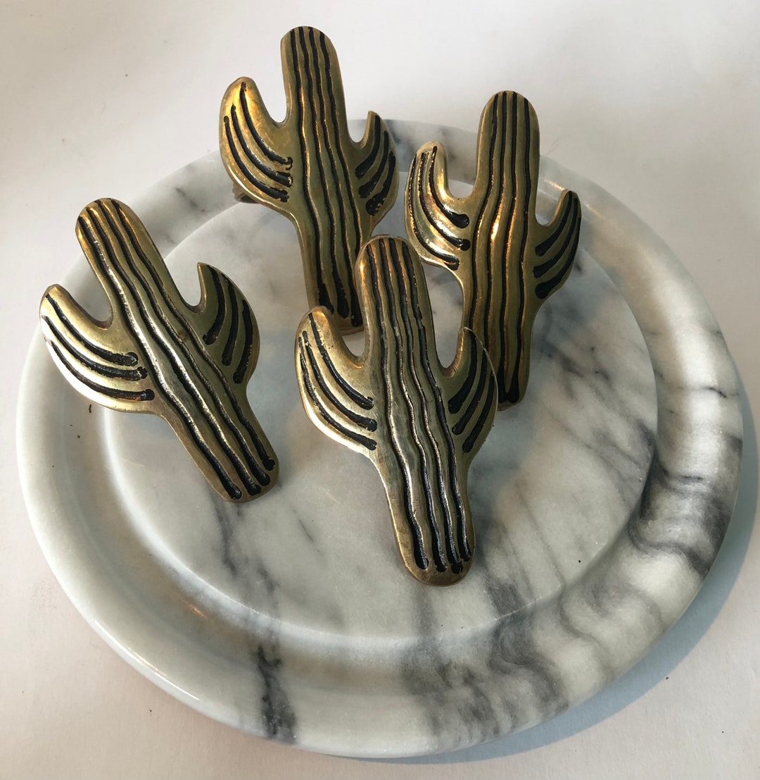 Brass Cactus Napkin Rings - Etsy