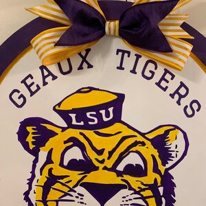 LSU Tiger College Door Wreath - Etsy