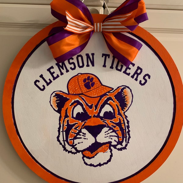 Clemson Tiger Wreath Sign - Etsy
