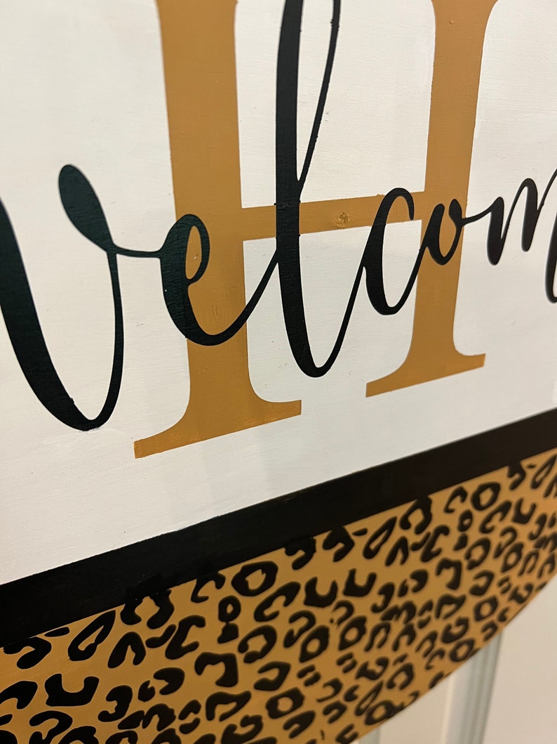 Cheetah Themed Personalized Wooden Door Sign - Etsy