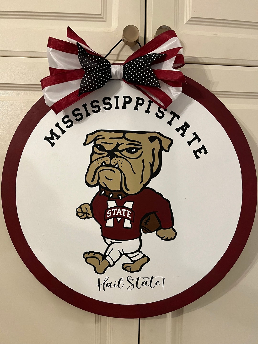 Mississippi State Vintage Logo Wooden Door Hanging/wreath - Etsy