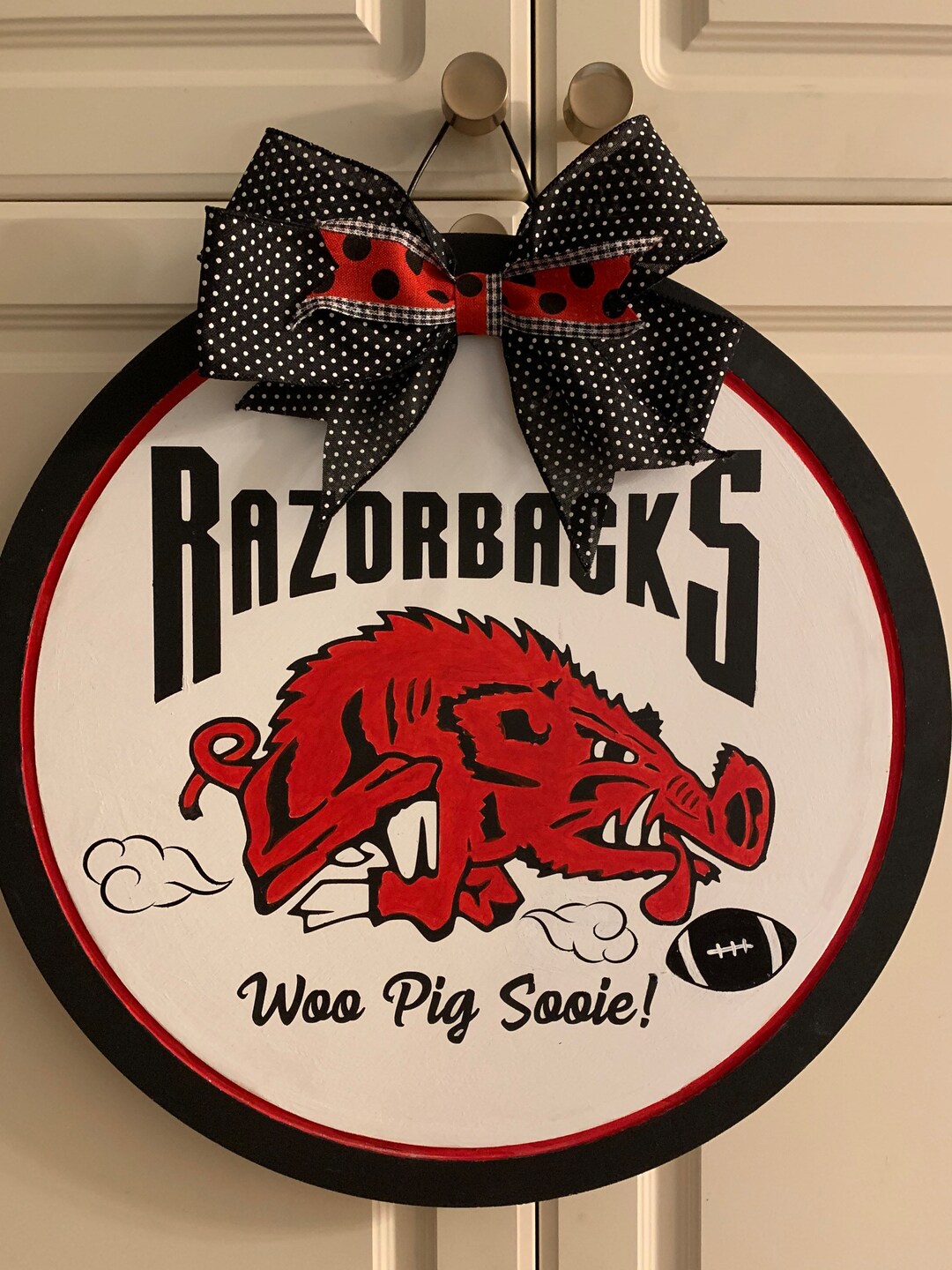 University of Arkansas Razorback Wooden Door Hanging/sign - Etsy