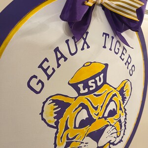 LSU Tiger College Door Wreath - Etsy