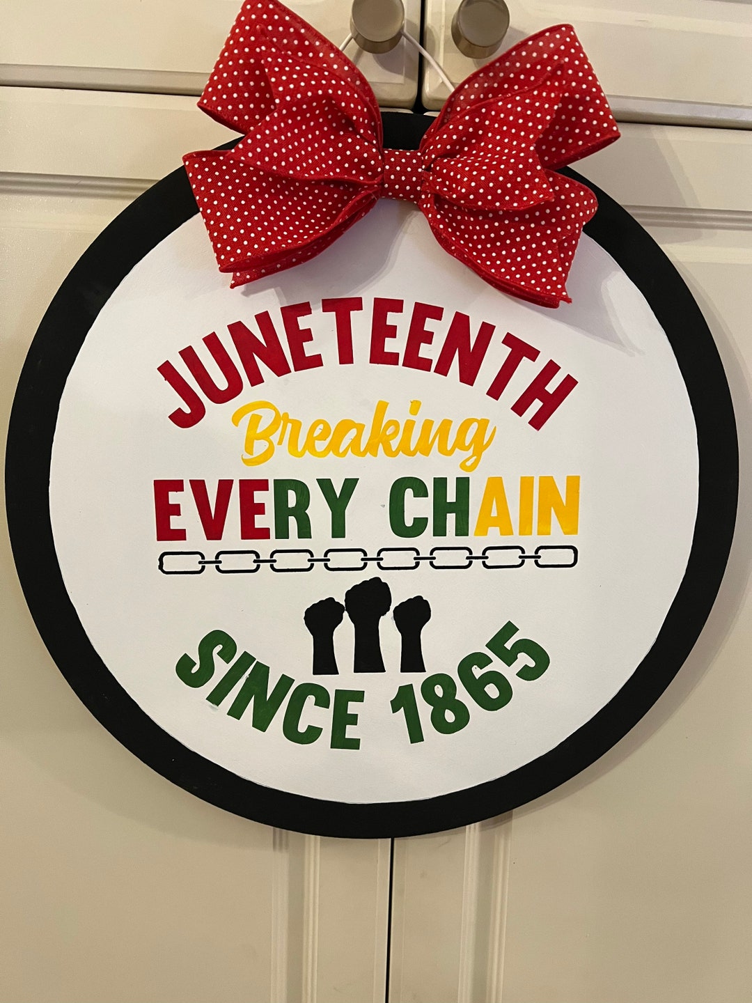Juneteenth Door Hanging/wooden Wreath - Etsy