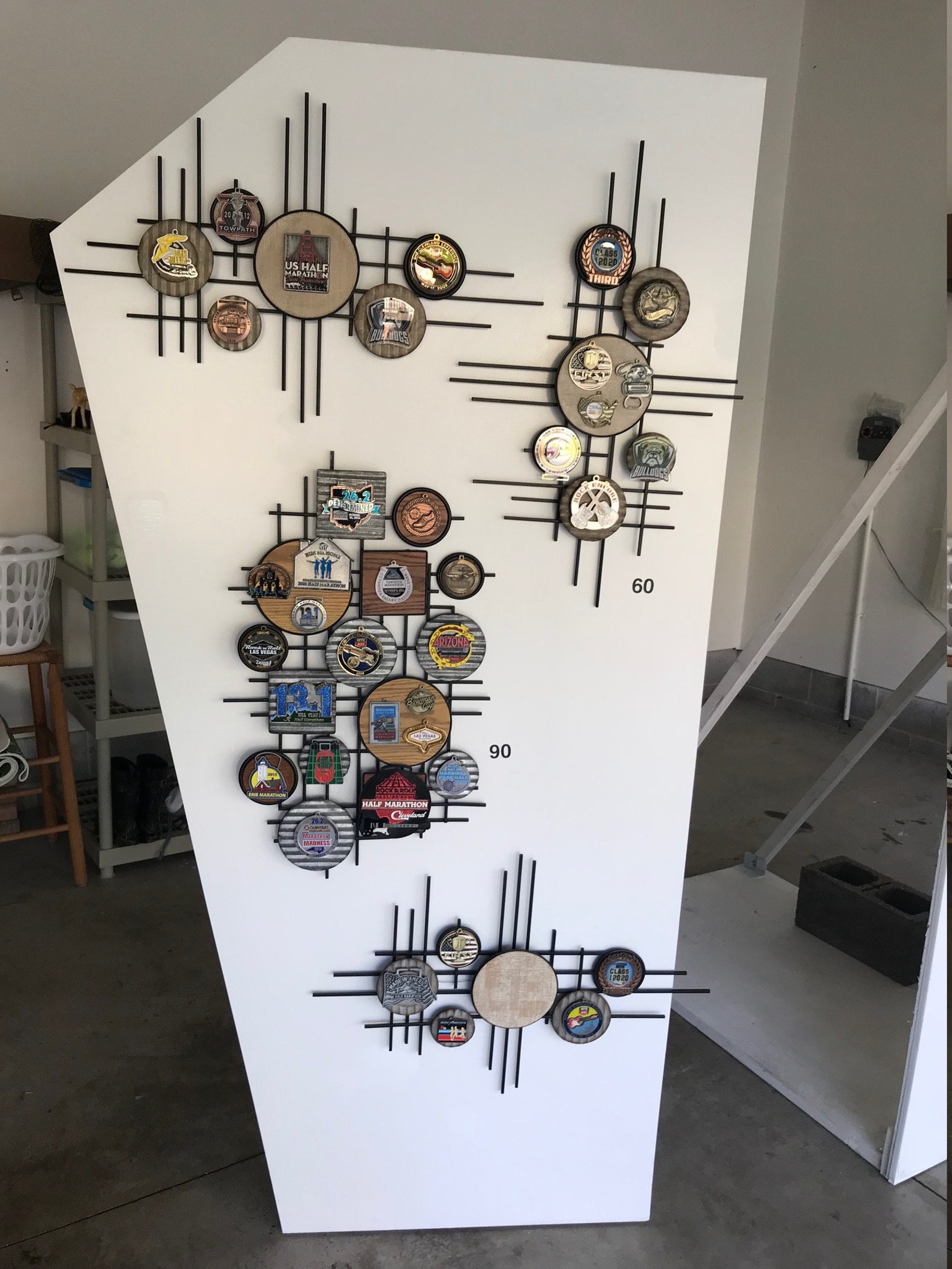 Running Medal Display Medal Display Runner Creative Wall Art Hanger ...