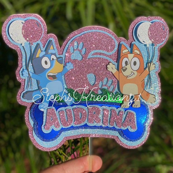 3d Bluey Cake Topper Svg - Etsy