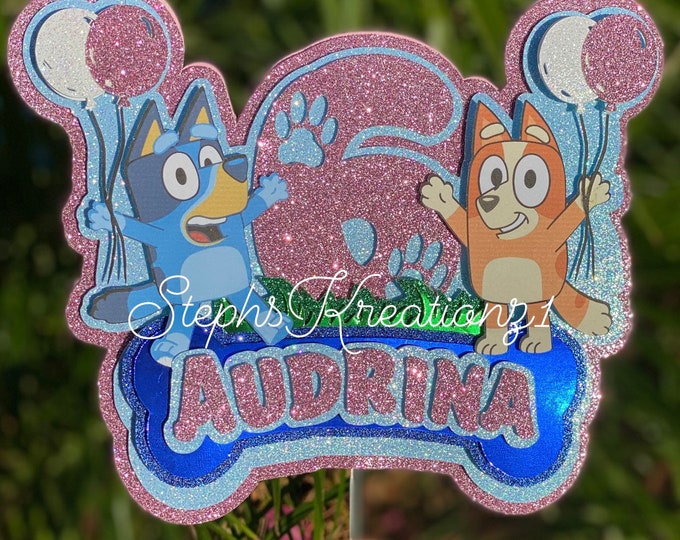 Bluey 3D Cake Topper - Etsy