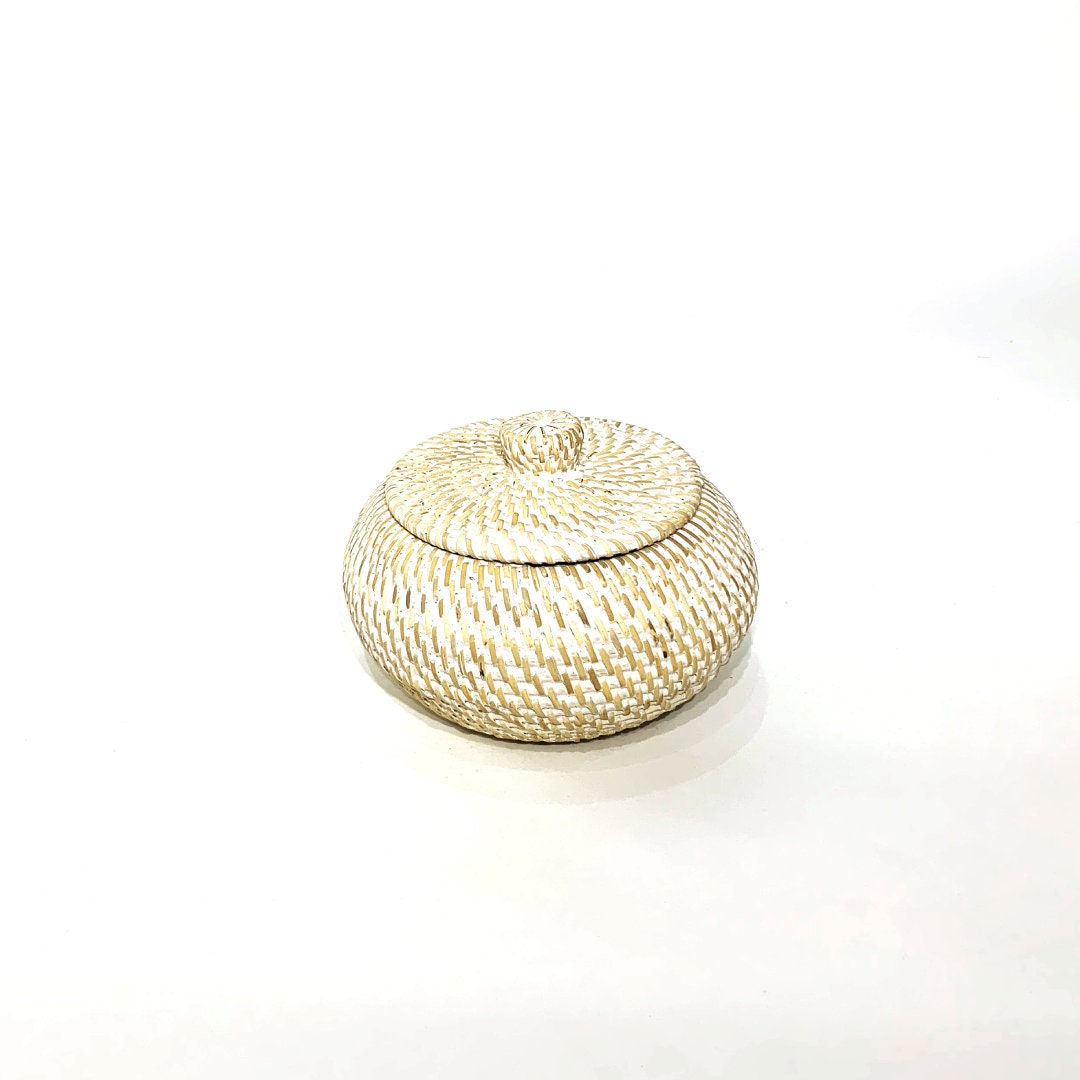 Rattan Oblate Spheroid Storage Container - Etsy Australia