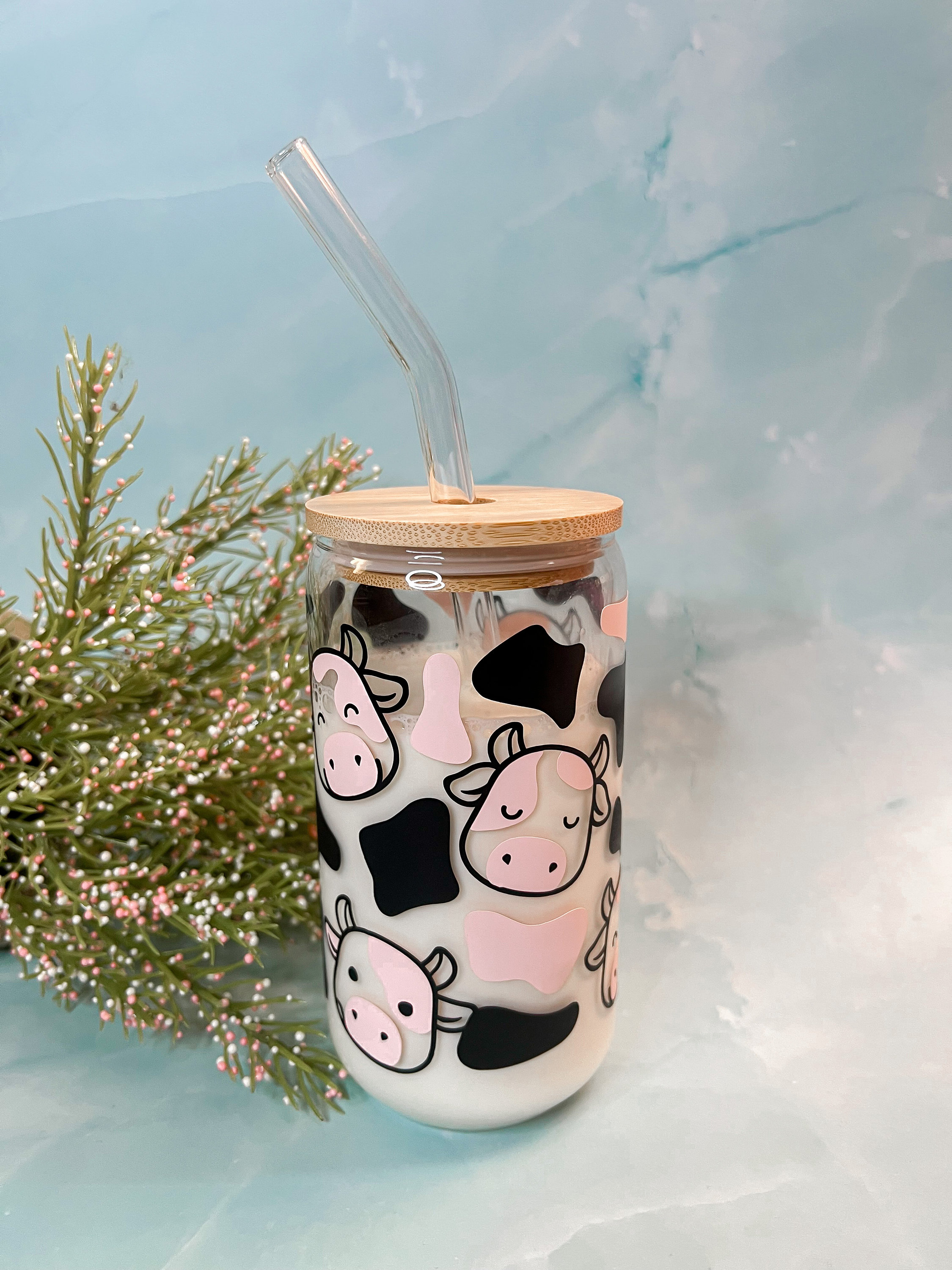 Cow Print Glass Cup Cow Print Libby Cup Cow Print Cup - Etsy