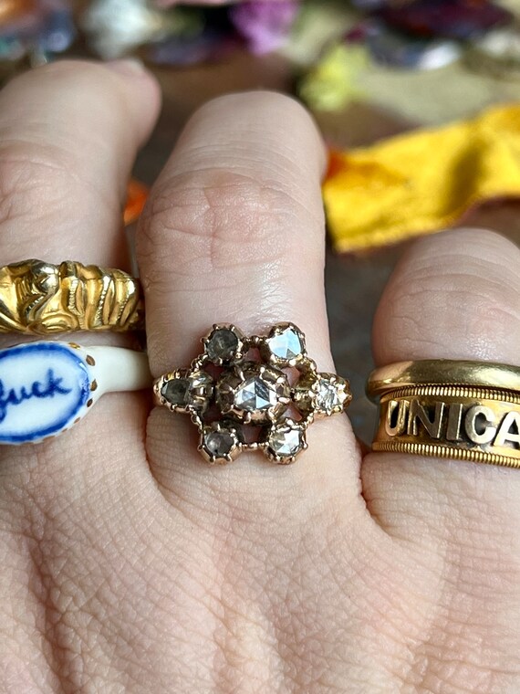 Antique Northern European Georgian era cluster ring i… - Gem