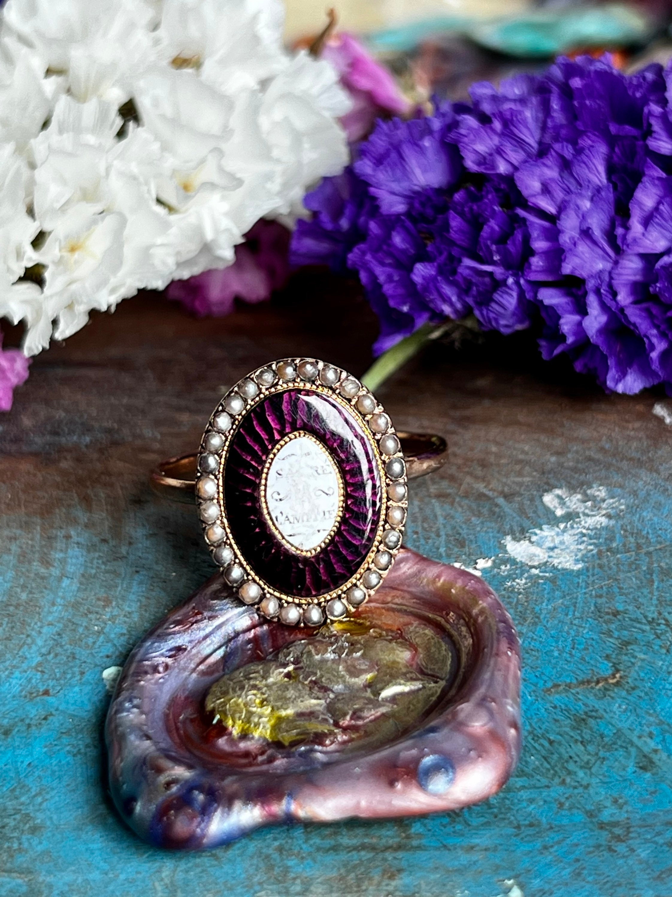 Extremely Rare Georgian Sentimental Ring sacré à Lamitié or - Etsy