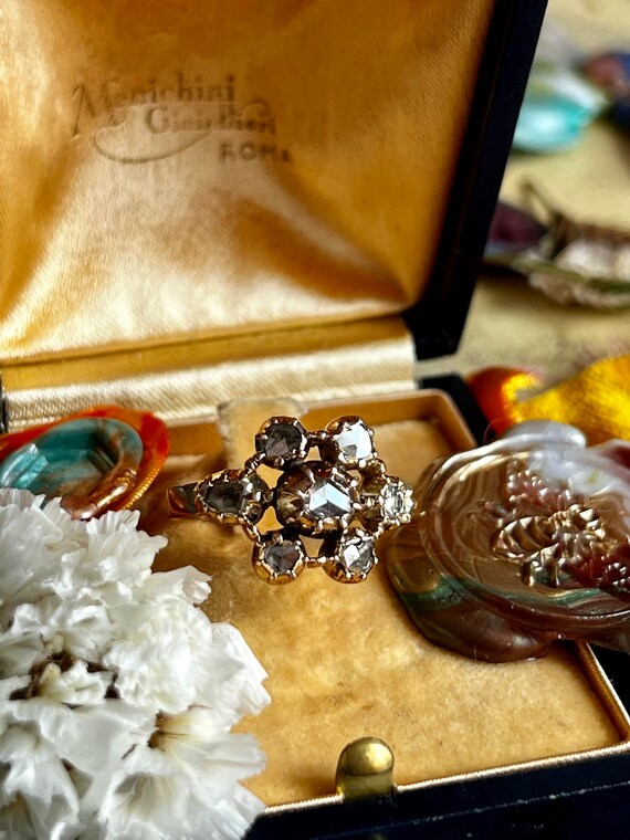 Antique Northern European Georgian era cluster ring i… - Gem