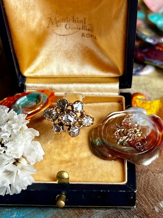 Antique Northern European Georgian era cluster ring i… - Gem