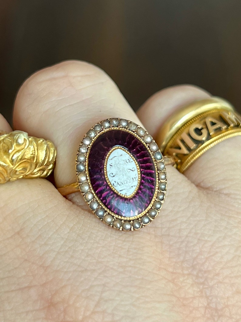 Extremely Rare Georgian Sentimental Ring sacré à Lamitié or - Etsy