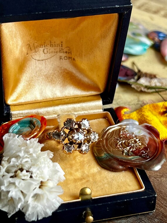 Antique Northern European Georgian era cluster ring i… - Gem