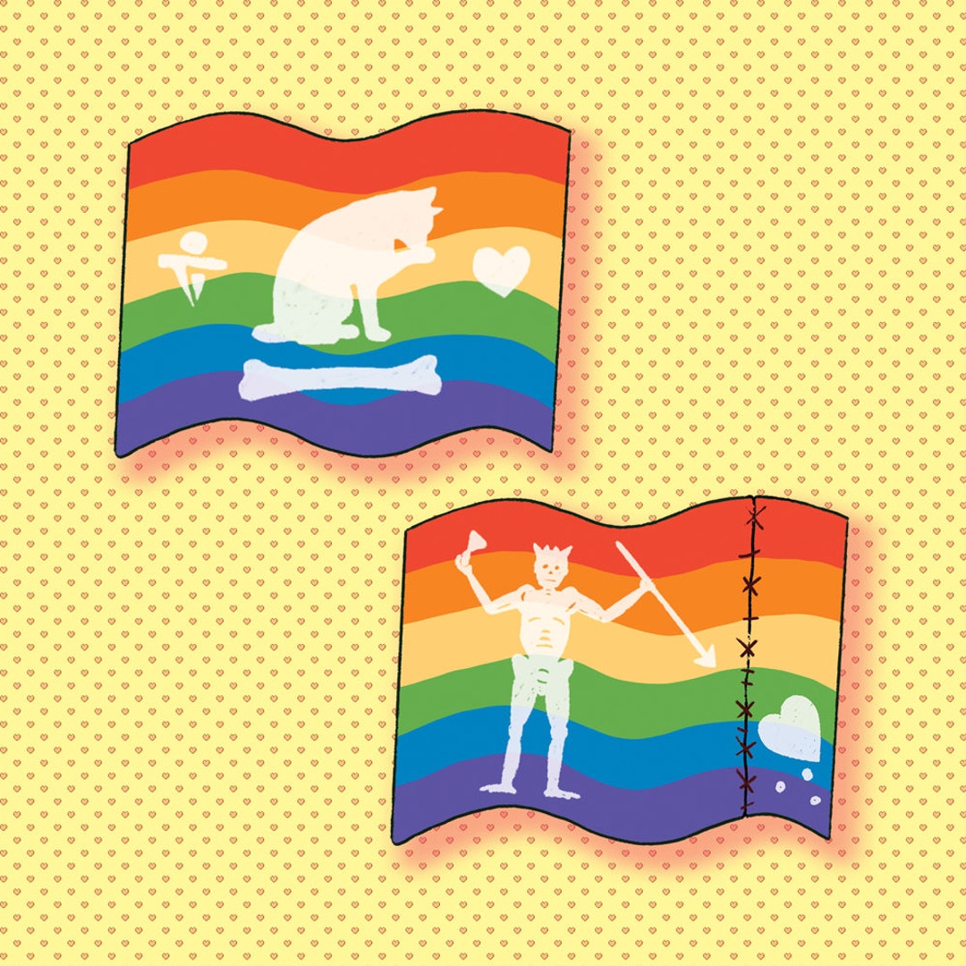 OFMD Holographic Flag Stickers - Etsy