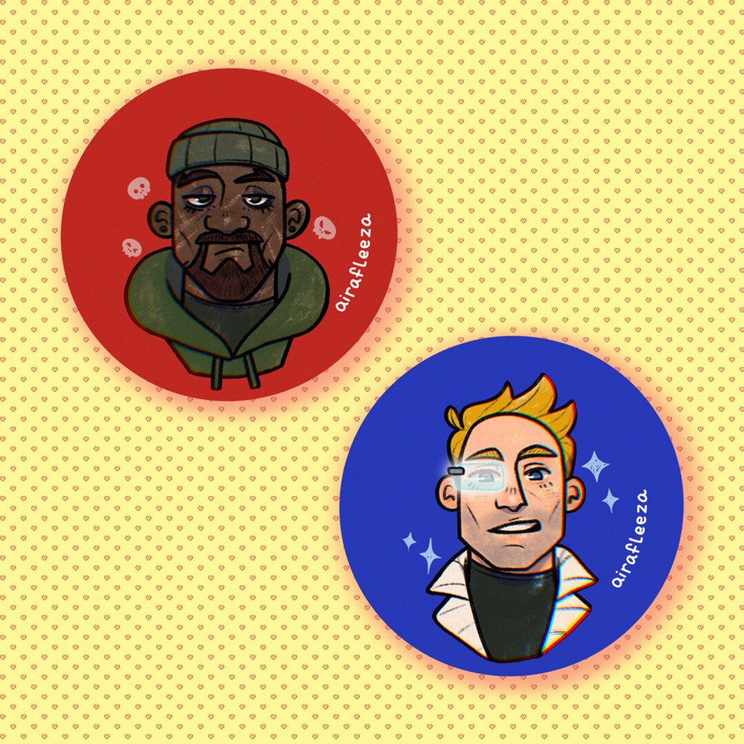 OVERWATCH Jack "soldier:76" Morrison & Gabriel "reaper" Reyes Buttons ...